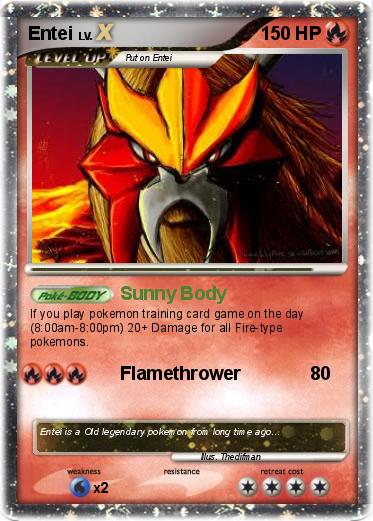 Pokémon Entei 413 413 - Sunny Body - My Pokemon Card