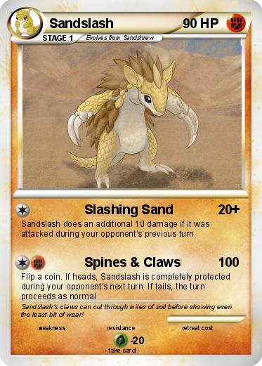 Pokémon Sandslash 67 67 - Slashing Sand - My Pokemon Card