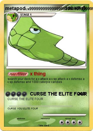 Pokémon metapod 223 223 - x thing - My Pokemon Card