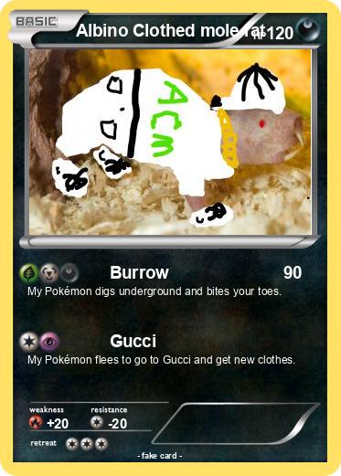 Pokémon Albino Clothed mole rat - Burrow - My Pokemon Card