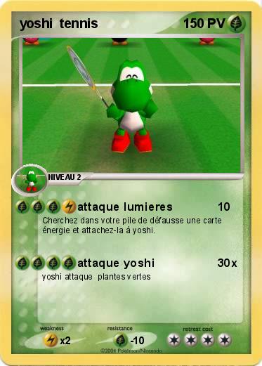 Pokémon yoshi tennis - attaque lumieres - Ma carte Pokémon