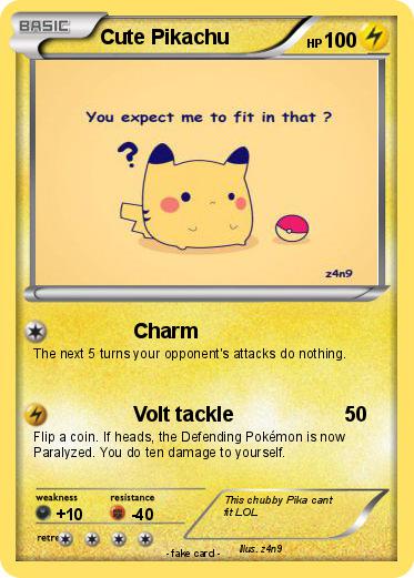 Pokémon Cute Pikachu 73 73 - Charm - My Pokemon Card