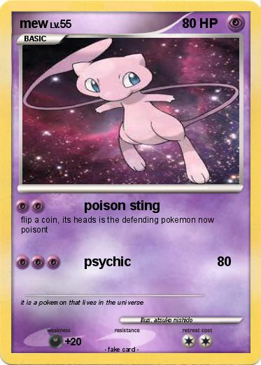 Pokémon mew 4789 4789 - poison sting - My Pokemon Card