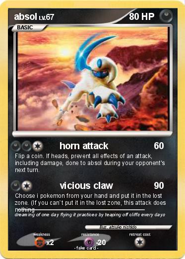 Pokémon absol 941 941 - horn attack - My Pokemon Card