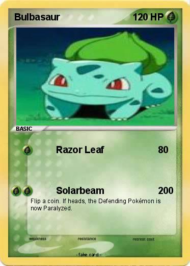 Pokémon Bulbasaur 1283 1283 - Razor Leaf - My Pokemon Card