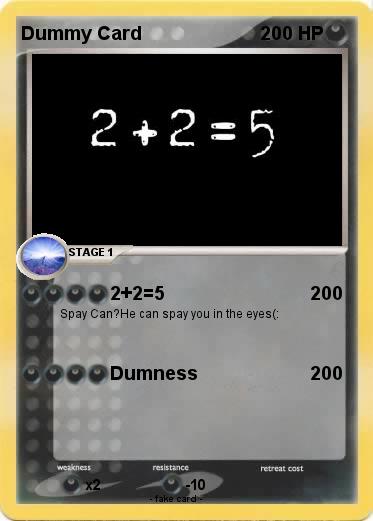 Pokémon Dummy Card - 2+2=5 - My Pokemon Card