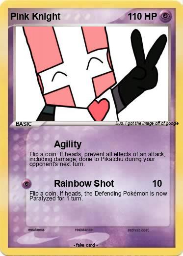 Pokémon Pink Knight 12 12 - Agility - My Pokemon Card