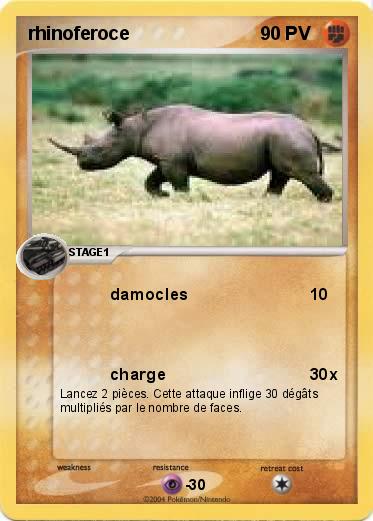 Pokémon rhinoferoce 1 1 - damocles - Ma carte Pokémon