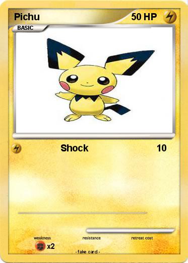 Pokémon Pichu 1993 1993 - Shock - My Pokemon Card