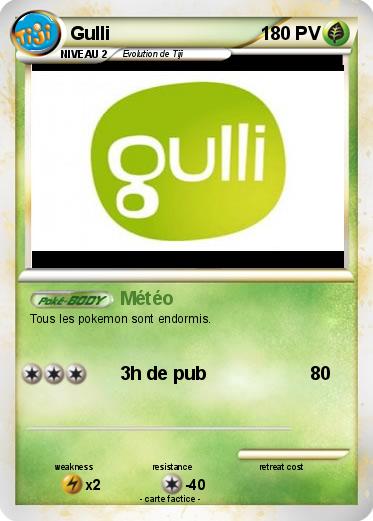 Pokémon Gulli 8 8 - Météo - Ma carte Pokémon