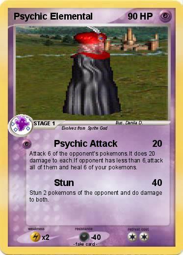 Pokémon Psychic Elemental - Psychic Attack - My Pokemon Card