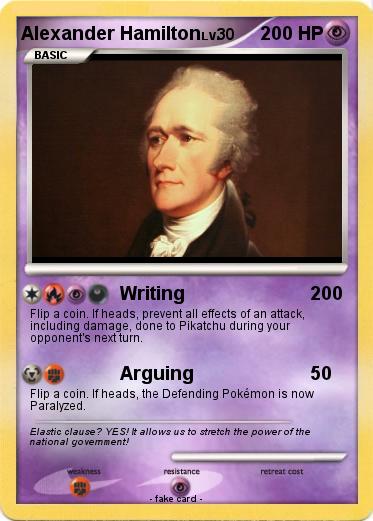 Pokémon Alexander Hamilton 43 43 - Writing - My Pokemon Card