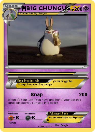 Pokémon BIG CHUNGUS 594 594 - Snap - My Pokemon Card