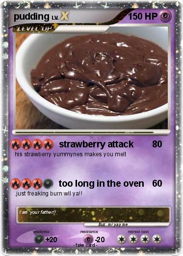 Pokémon pudding 6 6 - strawberry attack - My Pokemon Card
