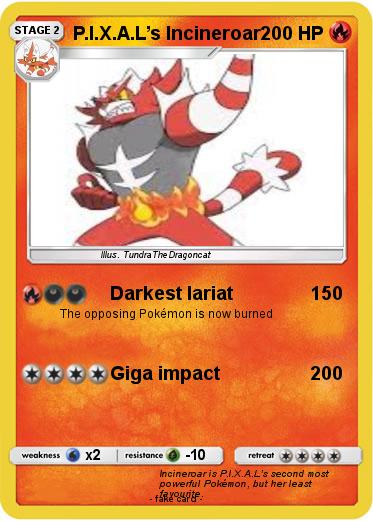 Pokémon P I X A L s Incineroar - Darkest lariat - My Pokemon Card