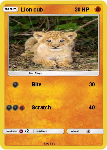 Pokémon Lion cub 14 14 - Bite - My Pokemon Card