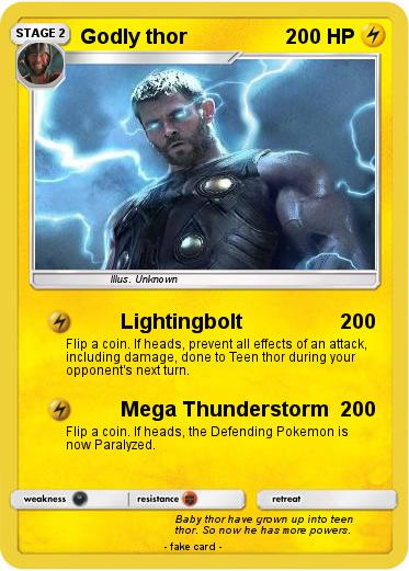 Pokémon Godly thor - Lightingbolt - My Pokemon Card