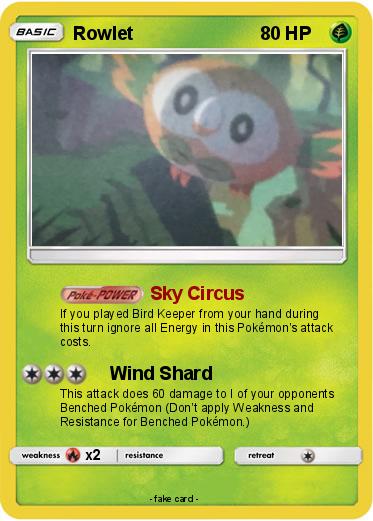 Pokémon Rowlet 218 218 - Sky Circus - My Pokemon Card