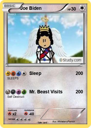 Pokémon Joe Biden 217 217 - Sleep - My Pokemon Card