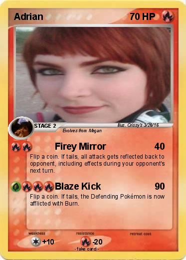 Pokémon Adrian 255 255 - Firey Mirror - My Pokemon Card