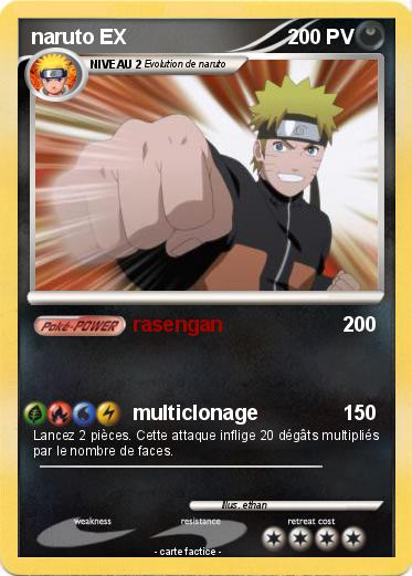 Pokémon naruto EX 45 45 - rasengan - Ma carte Pokémon
