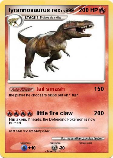 Pokémon tyrannosaurus rex 140 140 - tail smash - My Pokemon Card