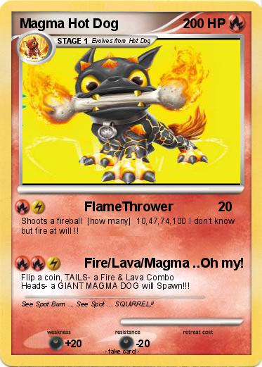 Pokémon Magma Hot Dog - FlameThrower - My Pokemon Card