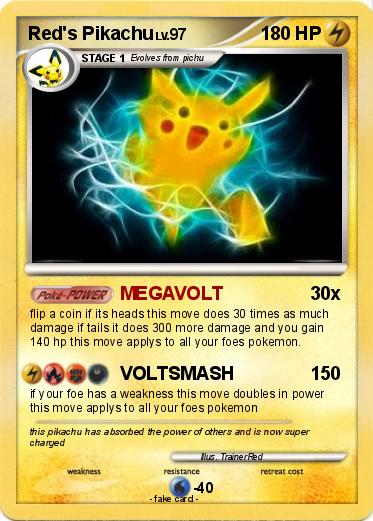 Pokémon Red s Pikachu 35 35 - MEGAVOLT - My Pokemon Card