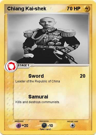 Pokémon Chiang Kai shek - Sword - My Pokemon Card