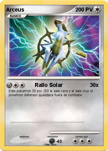Pokémon Arceus 11399 11399 - Rallo Solar - Mi carta pokémon