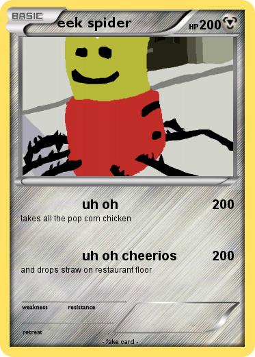 Pokémon eek spider - uh oh - My Pokemon Card