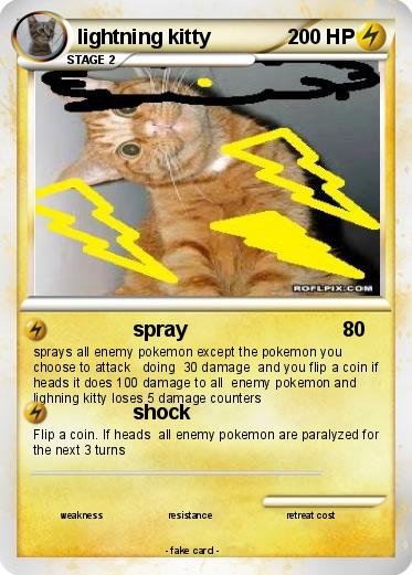 Pokémon lightning kitty - spray - My Pokemon Card