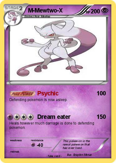 Pokémon M Mewtwo X 7 7 - Psychic - My Pokemon Card
