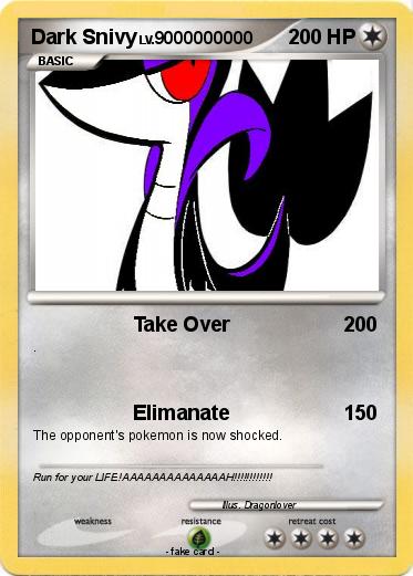Pokémon Dark Snivy 12 12 - Take Over - My Pokemon Card