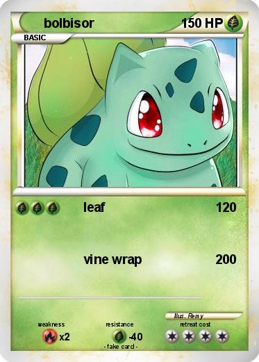Pokémon bolbisor 1 1 - leaf - My Pokemon Card