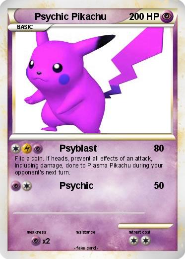 Pokémon Psychic Pikachu 18 18 - Psyblast - My Pokemon Card