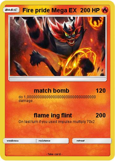 Pokémon Fire pride Mega EX - match bomb - My Pokemon Card