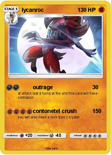 Pokémon lycanroc 232 232 - outrage - My Pokemon Card