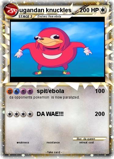 Pokémon ugandan knuckles 261 261 - spit/ebola - My Pokemon Card