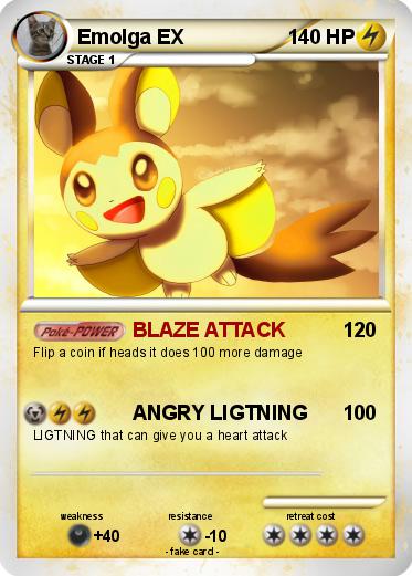 Pokémon Emolga EX 5 5 - BLAZE ATTACK - My Pokemon Card