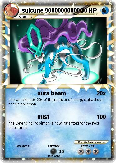 Pokémon suicune 900000000000 900000000000 - aura beam - My Pokemon Card
