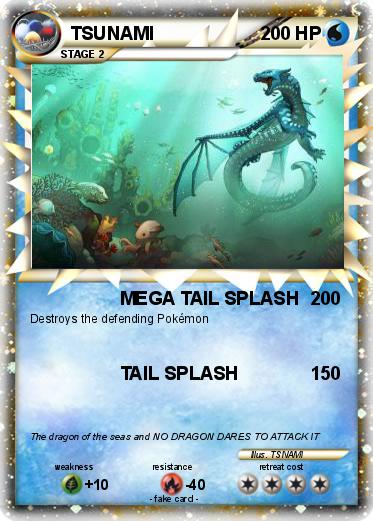 Pokémon TSUNAMI 164 164 - MEGA TAIL SPLASH - My Pokemon Card