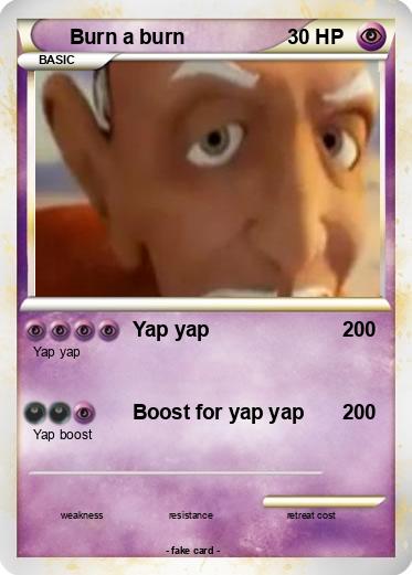 Pokémon Burn a burn - Yap yap - My Pokemon Card