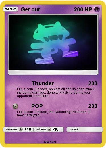 Pokémon Get out 26 26 - Thunder - My Pokemon Card