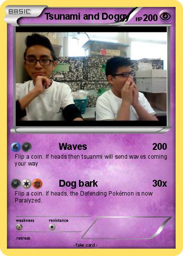 Pokémon Tsunami and Doggy - Waves - My Pokemon Card