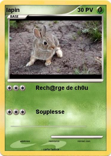 Pokémon lapin 2906 2906 - Rech@rge de ch0u - Ma carte Pokémon