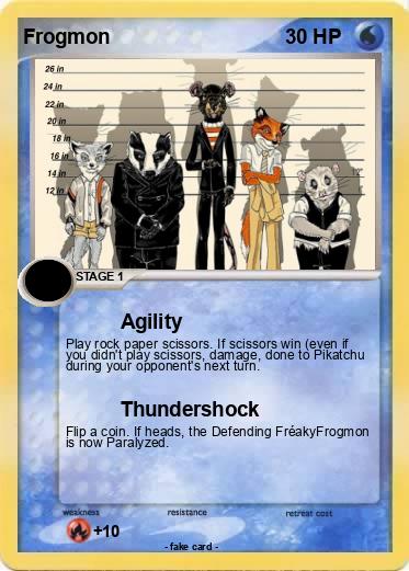 Pokémon Frogmon 1 1 - Agility - My Pokemon Card