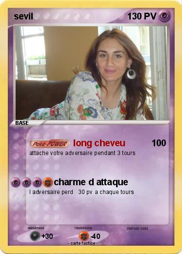 Pokémon sevil - long cheveu - Ma carte Pokémon