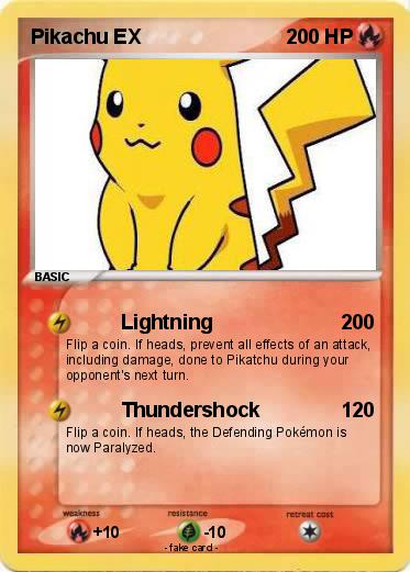 Pokémon Pikachu EX 994 994 - Lightning - My Pokemon Card
