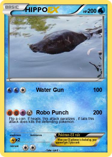 Pokémon HIPPO 135 135 - Water Gun - My Pokemon Card